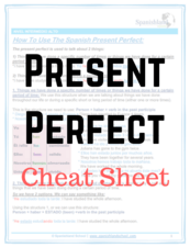 Present Perfect – Cheat Sheet