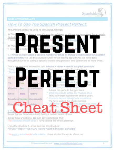 Present Perfect – Cheat Sheet