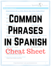 Common Phrases in Spanish – Cheat Sheet [PDF]
