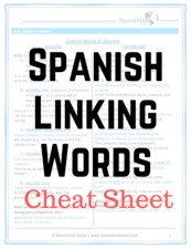 Spanish Linking Words – Cheat Sheet [PDF]