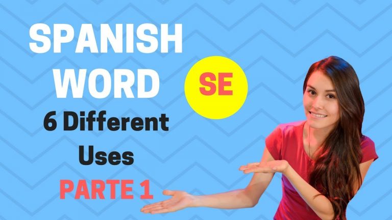 How to use the Spanish word 'SE'| PART 1 (Learn the 6 different uses ...